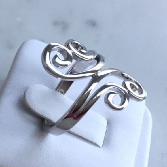 Jewelry | Elegant Swirl Silver Ring | Poshmark